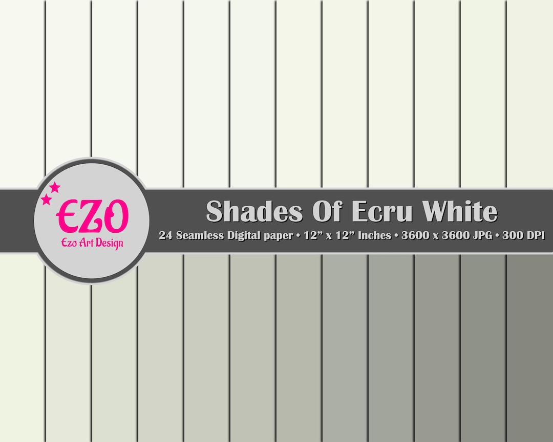 Shades of Ecru White Digital Paper Pack 24 Papers - Etsy