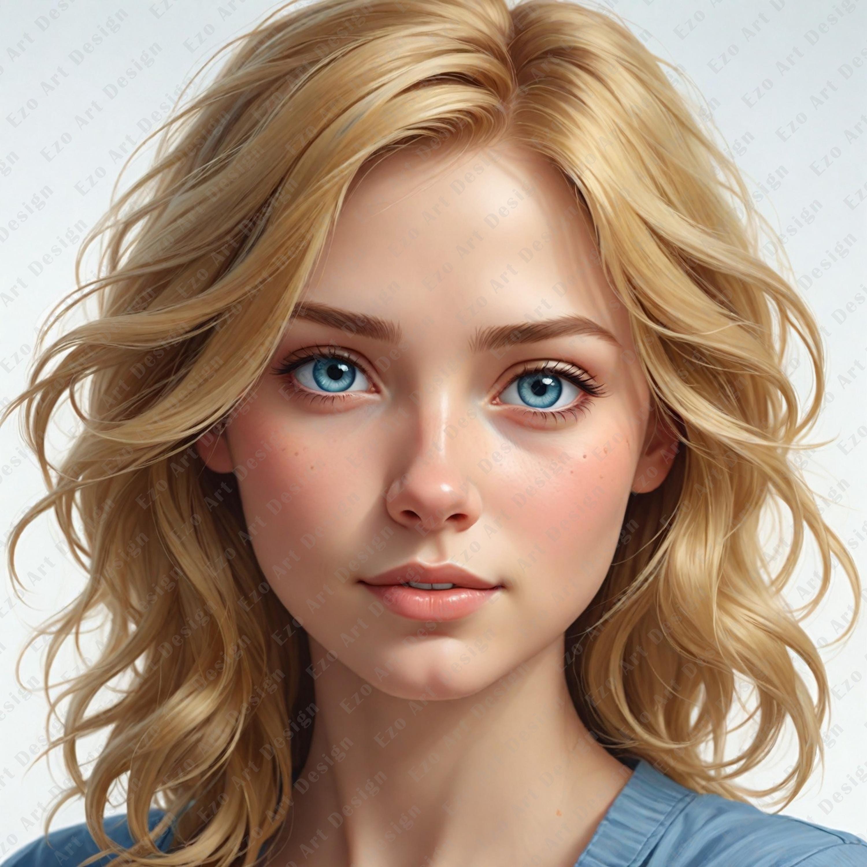 Women Expressive Face Clipart, 12 JPG, Digital Download, Printable Girl ...