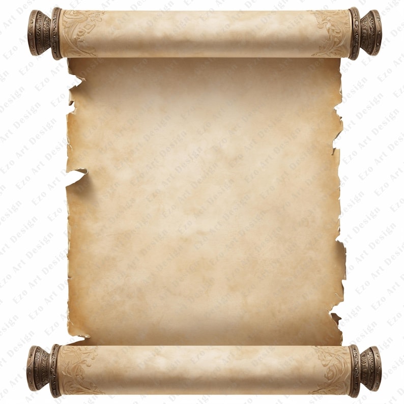 Medieval Scroll Clipart, 12 JPG, Digital Download, Printable Vintage ...