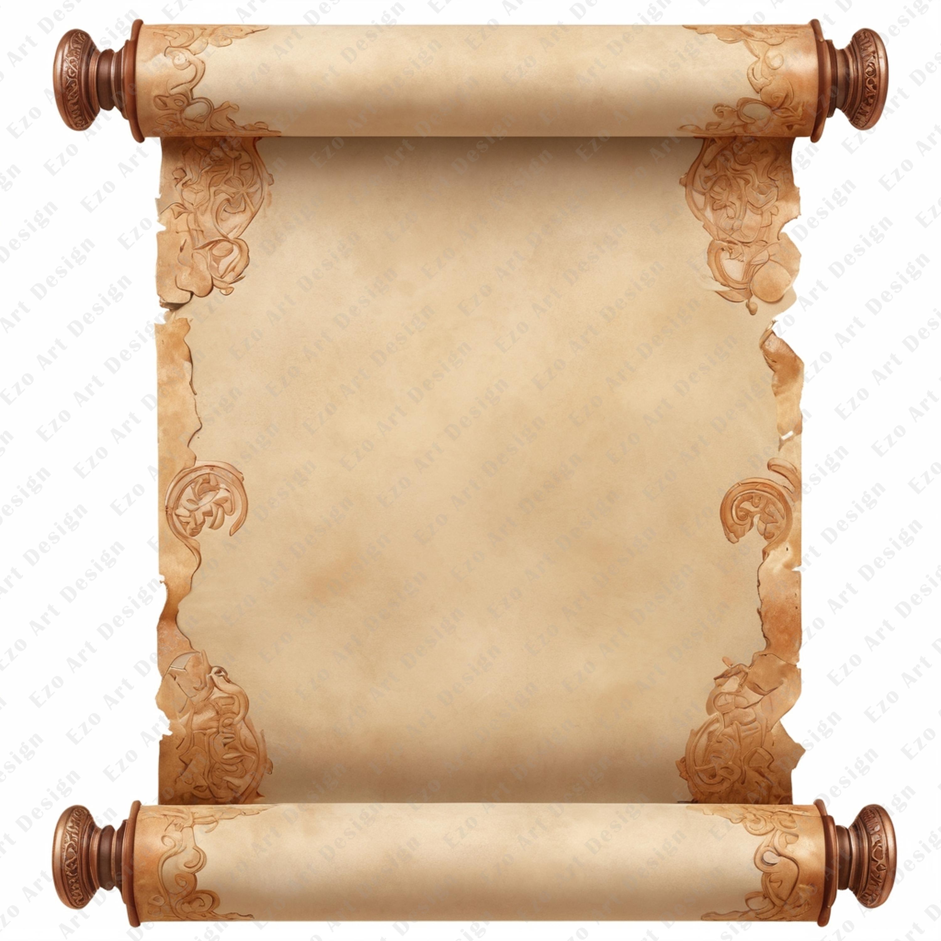 Medieval Scroll Clipart, 12 JPG, Digital Download, Printable Vintage ...