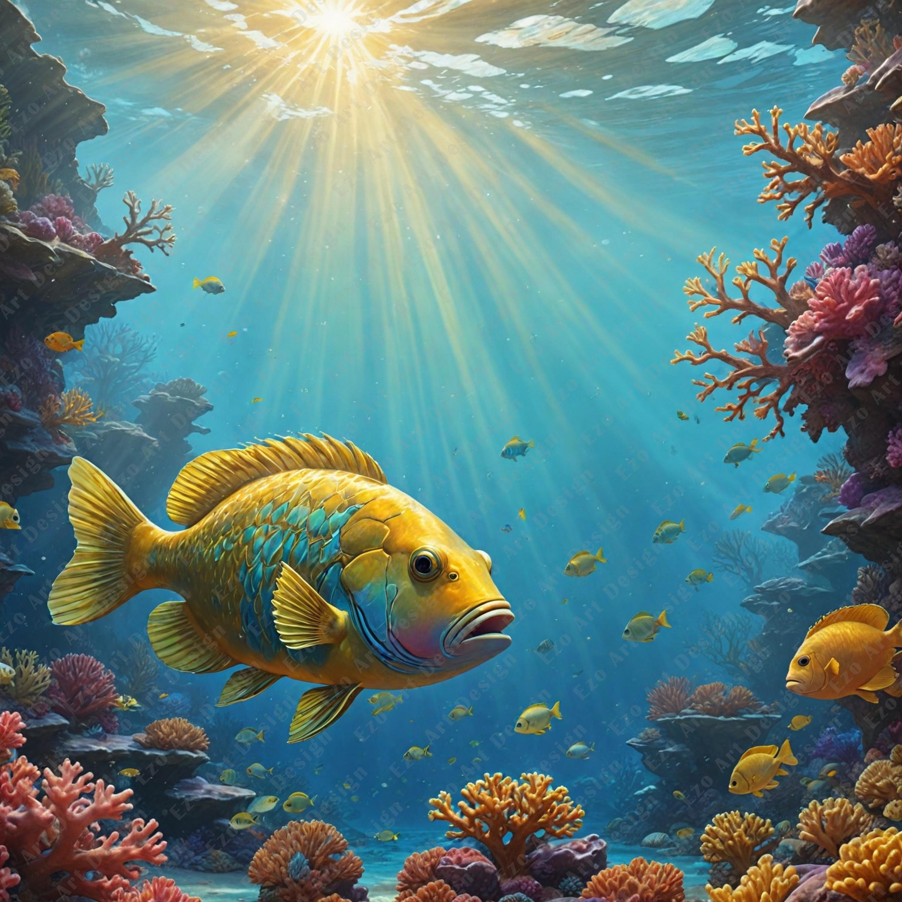 Underwater Life Clipart, 12 JPG, Digital Download, Printable Underwater ...