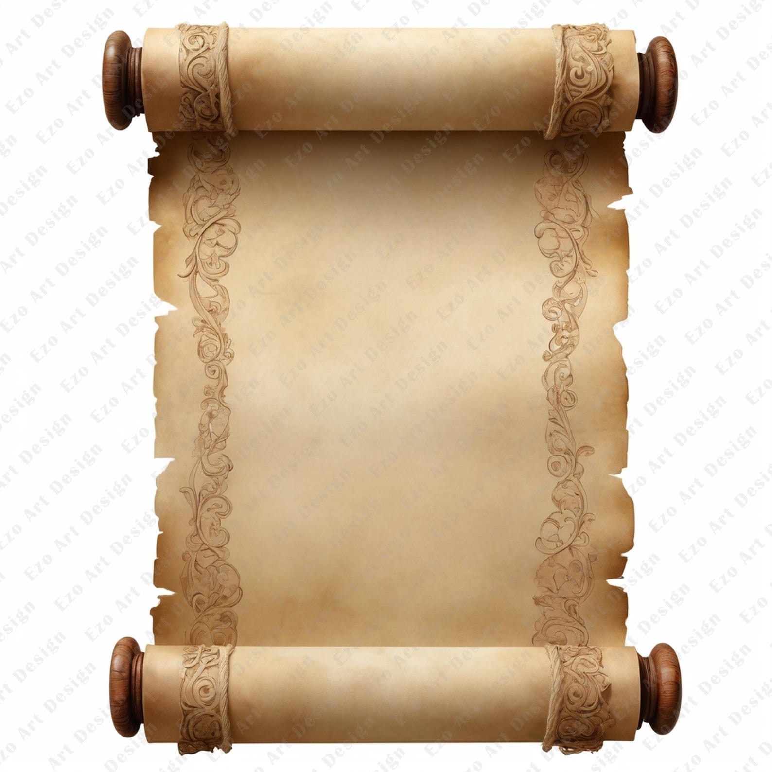 Medieval Scroll Clipart, 12 JPG, Digital Download, Printable Vintage ...