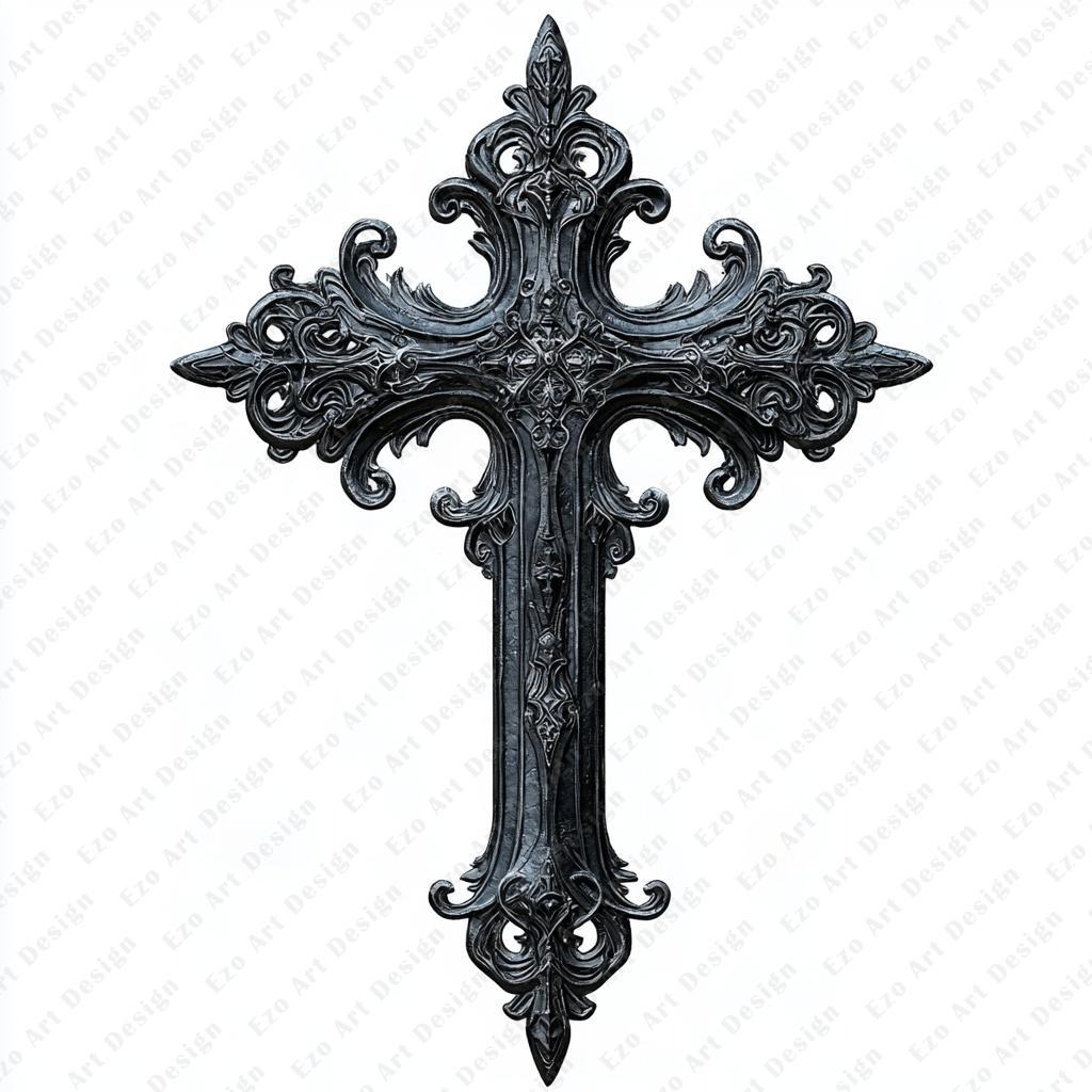 Gothic Cross Clipart, 10 High Quality JPG, Christian Crosses, Faith ...