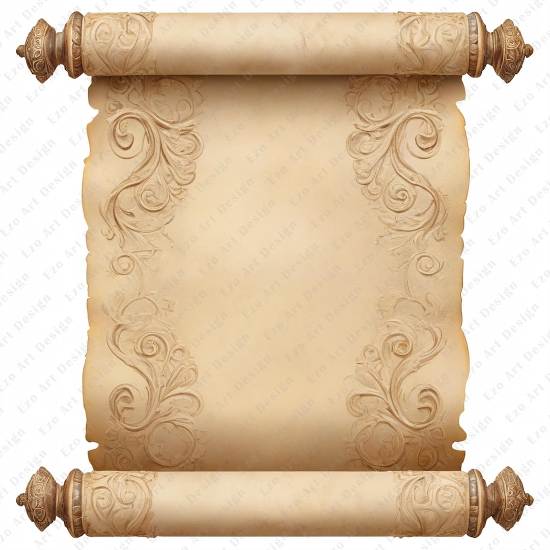 Medieval Scroll Clipart, 12 JPG, Digital Download, Printable Vintage ...