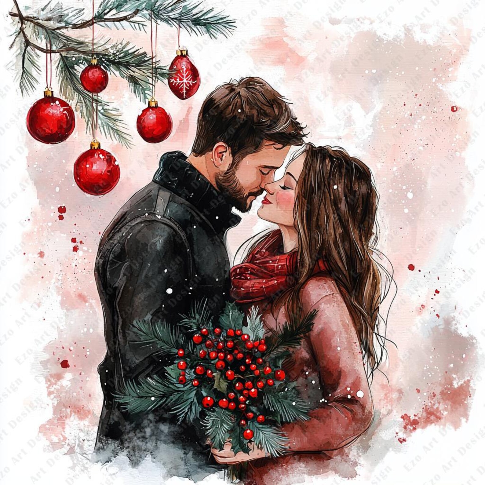 The Beloved Couple Clipart, 10 High Quality JPG, Loving Partners ...
