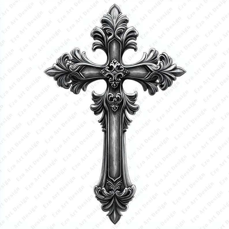 Gothic Cross Clipart, 10 High Quality JPG, Christian Crosses, Faith ...