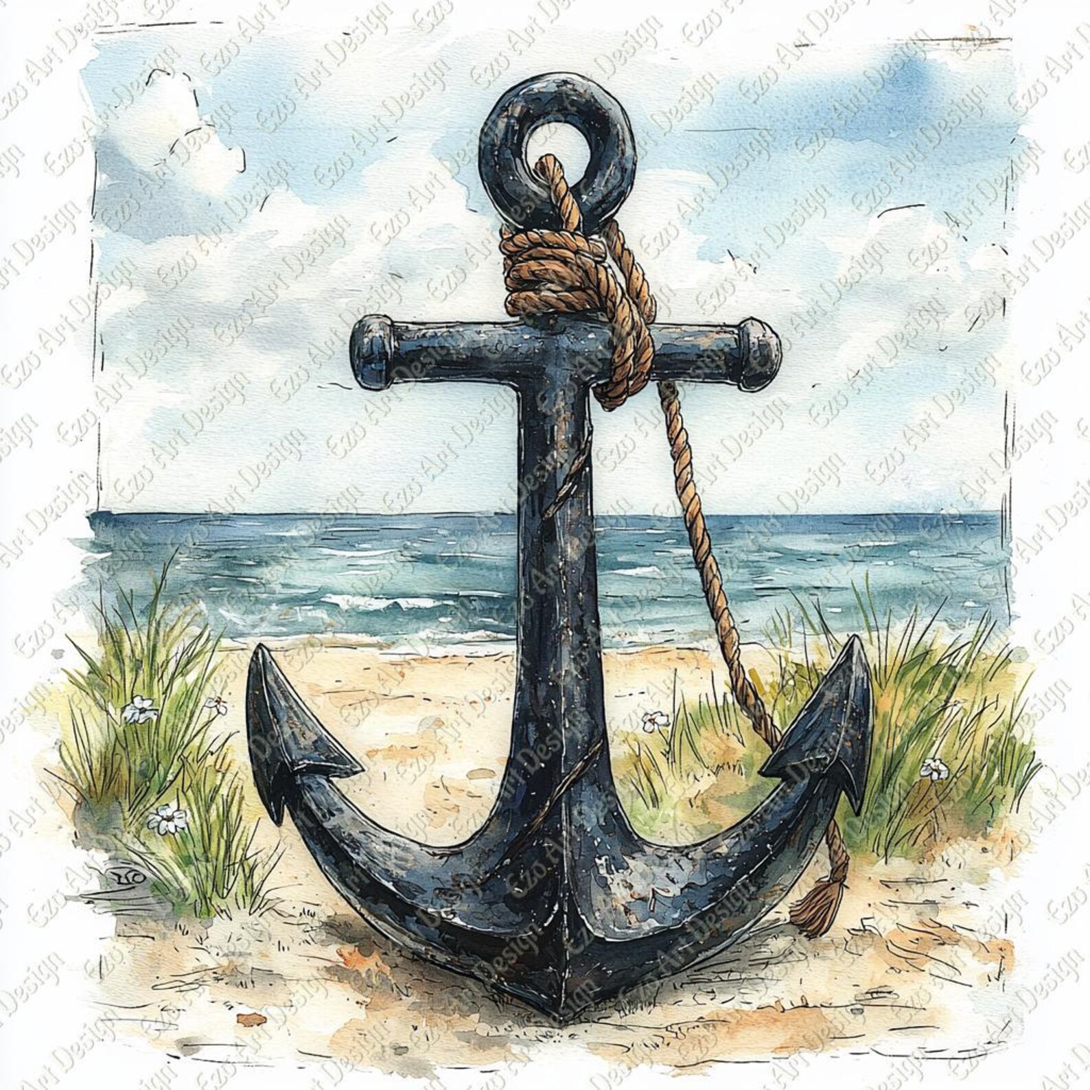 Vintage Rusted Anchor Clipart, Nautical JPG (digital Download) - Etsy
