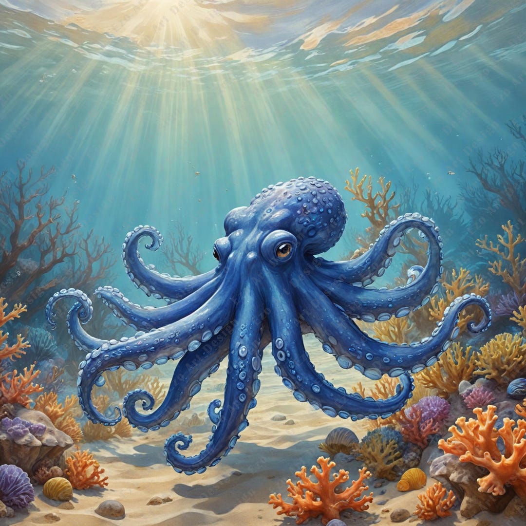 Underwater Life Clipart, 12 JPG, Digital Download, Printable Underwater ...