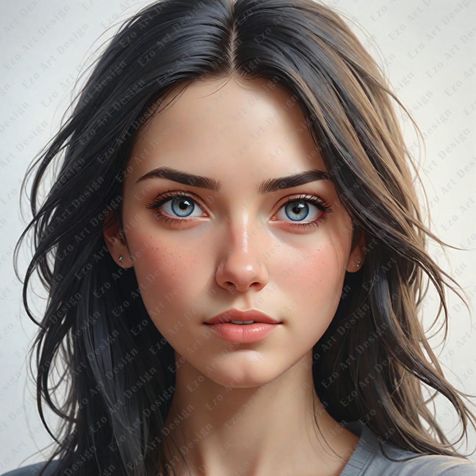 Women Expressive Face Clipart, 12 JPG, Digital Download, Printable Girl ...