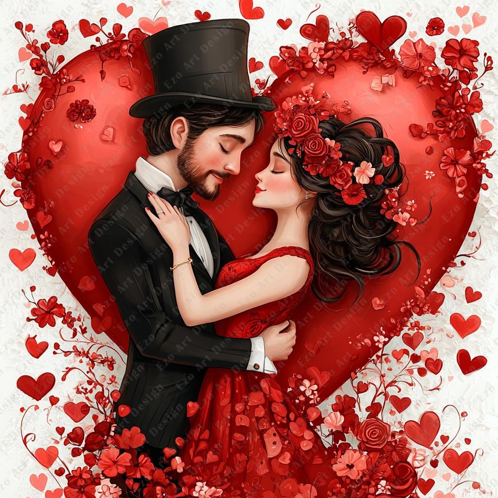 Red Valentine's Day Clipart, 10 High Quality JPG, Red Heart, Red ...