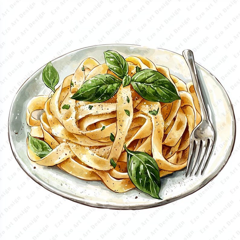 Italian Pasta Clipart, 10 High Quality JPG, Lasagna Pasta, Delicious ...