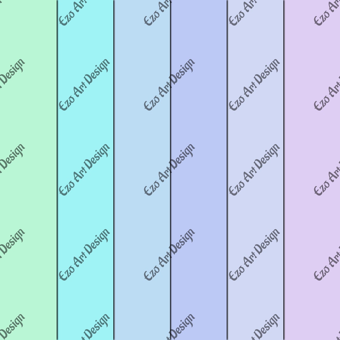 Shades of Pastel Color Digital Paper Pack, 24 Paper, Scrapbook Paper ...