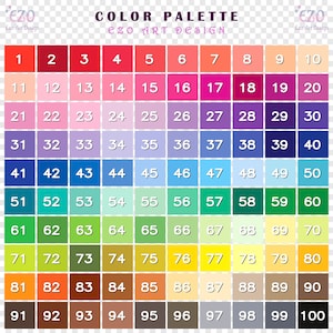 100 Color Pencil Clipart Set, PNG Illustration, PNG Clipart, Planner ...