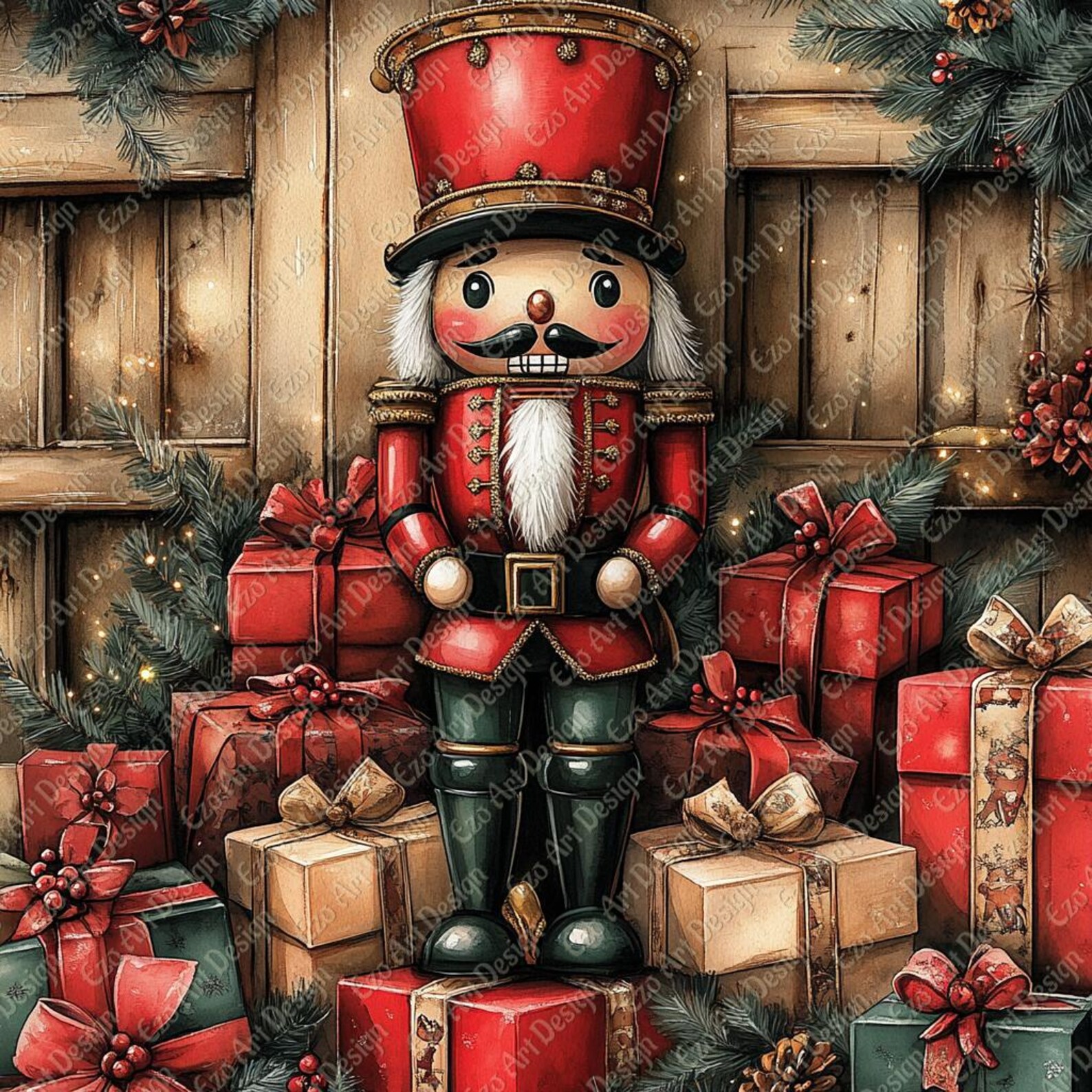 Nutcracker Christmas Clipart, Festive Holiday Art (digital Download) - Etsy