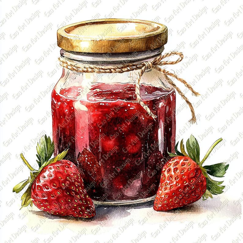 Vintage Jam Jar Clipart, Fruit Preserves Art (digital Download) - Etsy