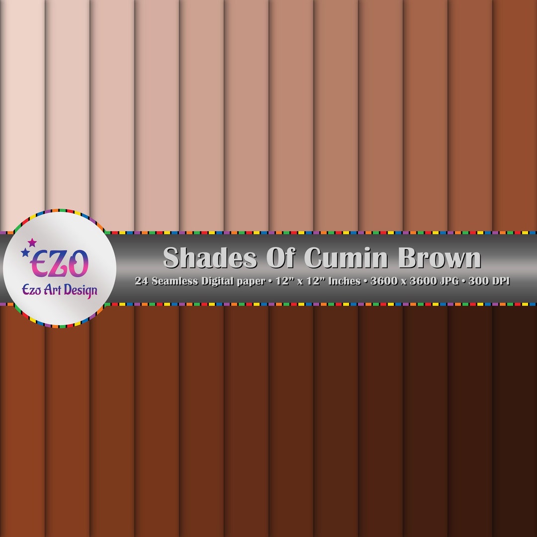 Shades of Cumin Brown Digital Paper Pack, 24 Papers, Scrapbook Papers ...
