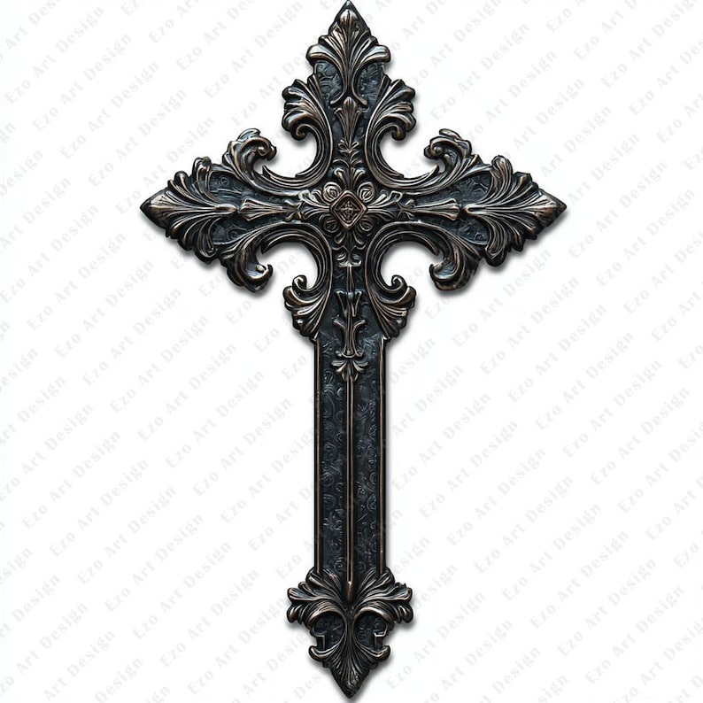 Gothic Cross Clipart, 10 High Quality JPG, Christian Crosses, Faith ...