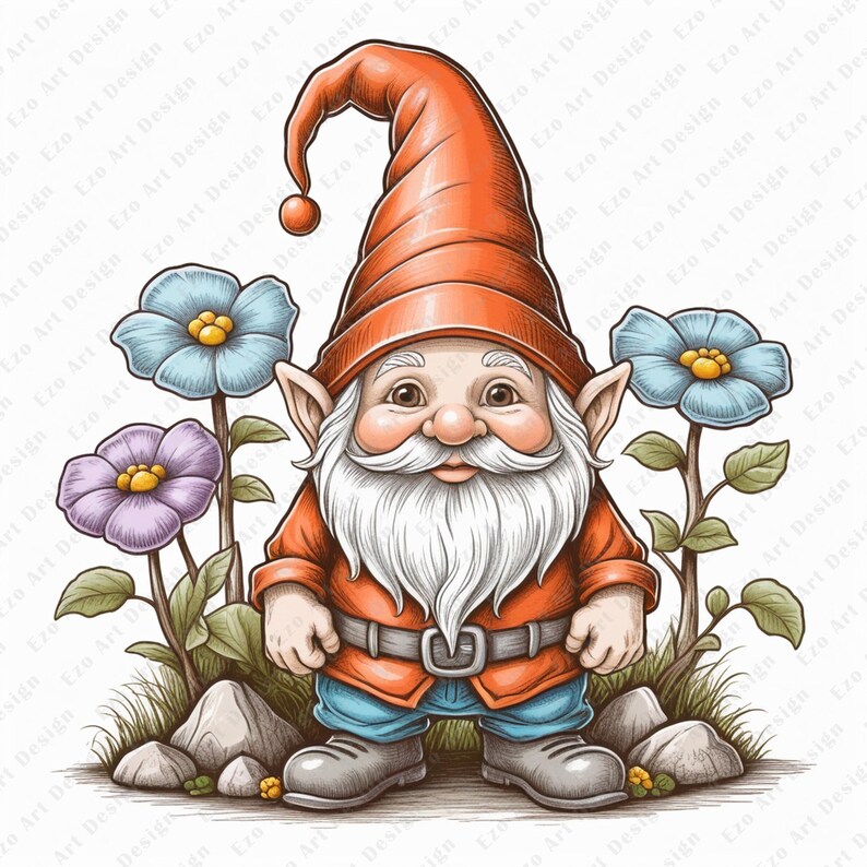 Gnome Clipart Bundle, 12 JPG, Digital Download, Printable Clipart ...