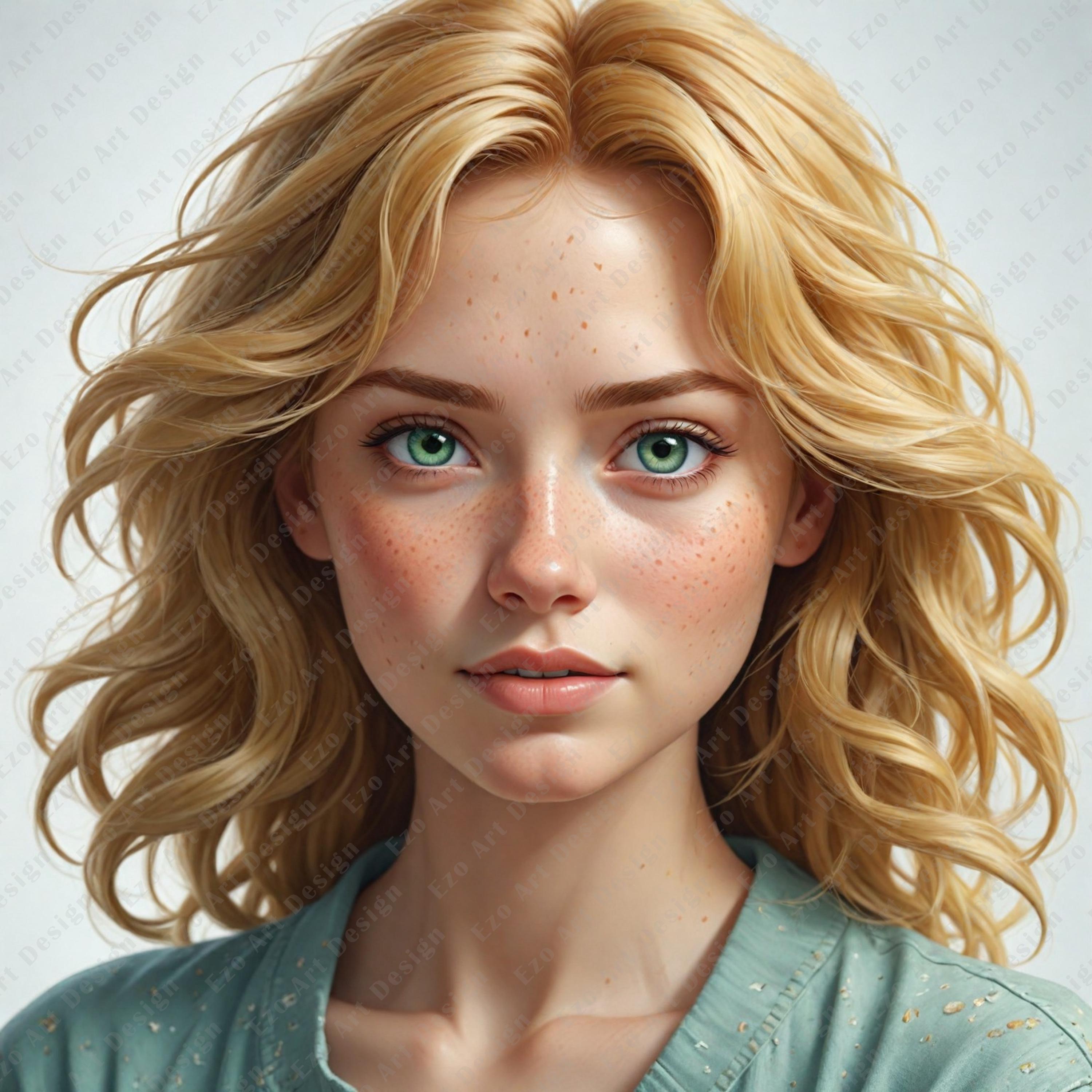 Women Expressive Face Clipart, 12 JPG, Digital Download, Printable Girl ...