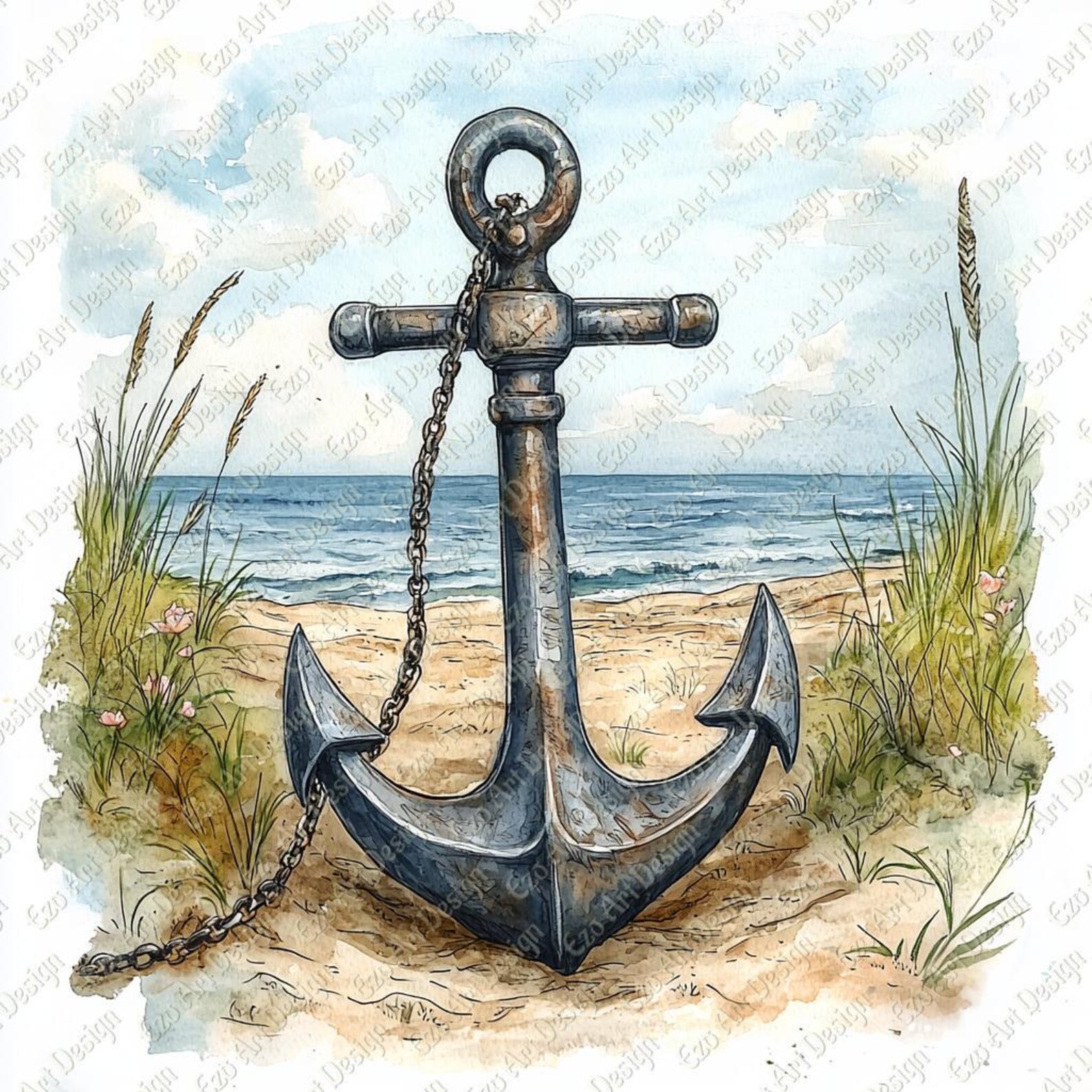 Vintage Rusted Anchor Clipart, Nautical JPG (digital Download) - Etsy