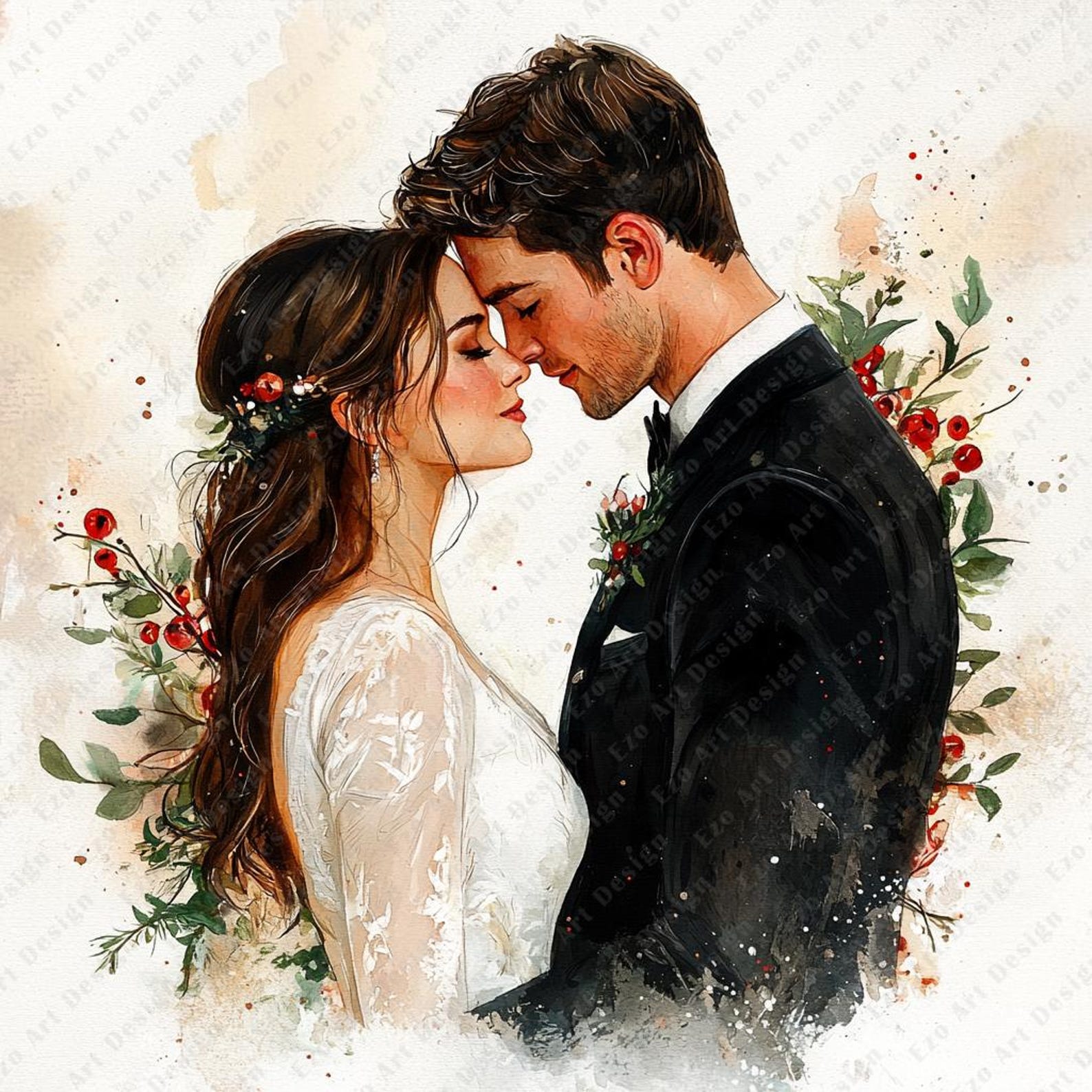 The Beloved Couple Clipart, 10 High Quality JPG, Loving Partners ...