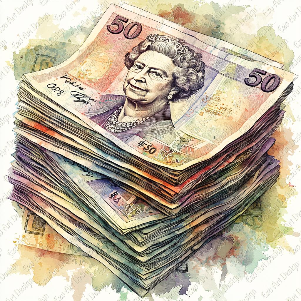 Watercolor Money Clipart, Cash Stack JPG Bundle (digital Download) - Etsy