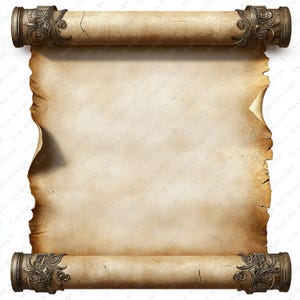 Vintage Scroll Clipart, 12 JPG, Digital Download, Printable Medieval ...