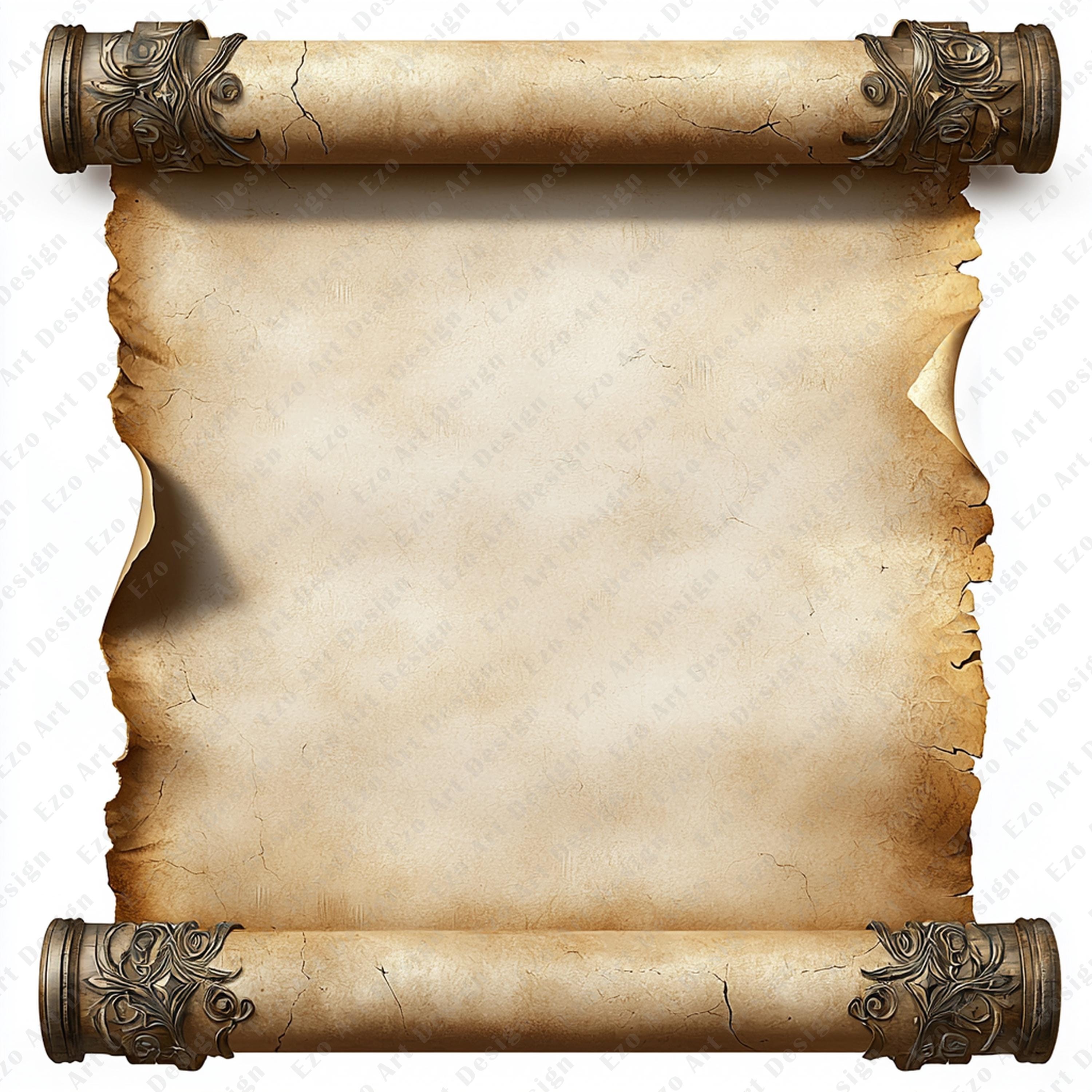 Vintage Scroll Clipart, 12 JPG, Digital Download, Printable Medieval ...