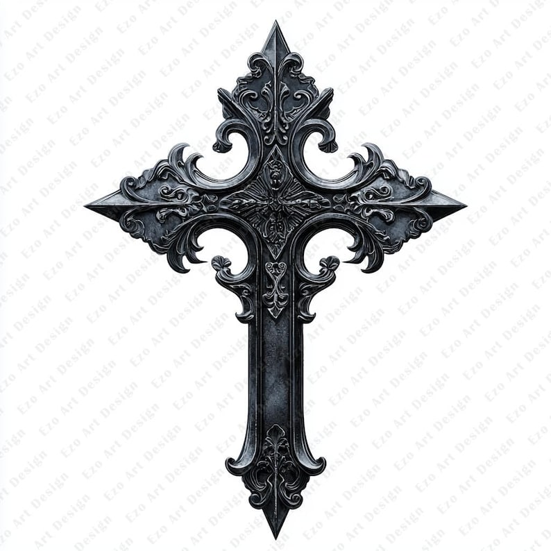 Gothic Cross Clipart, 10 High Quality JPG, Christian Crosses, Faith ...