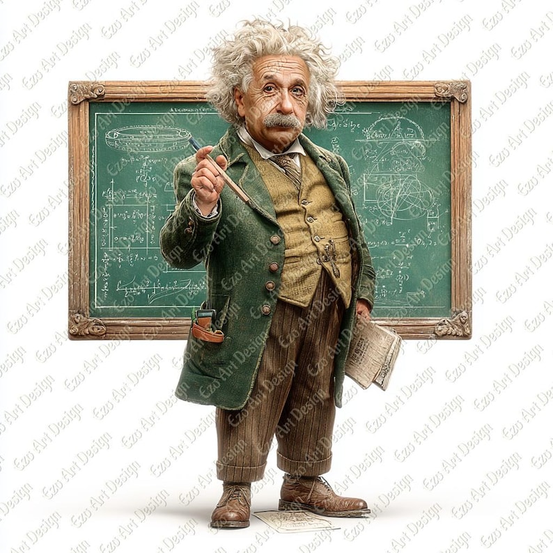 Albert Einstein Clipart, Unique AI Art (digital Download, 10 Jpgs) - Etsy