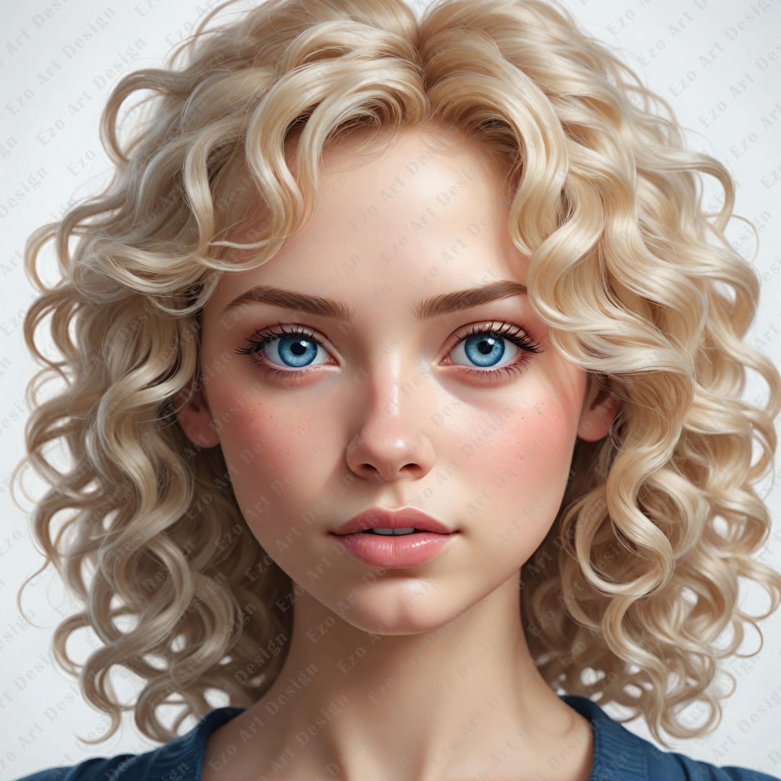 Women Expressive Face Clipart, 12 JPG, Digital Download, Printable Girl ...