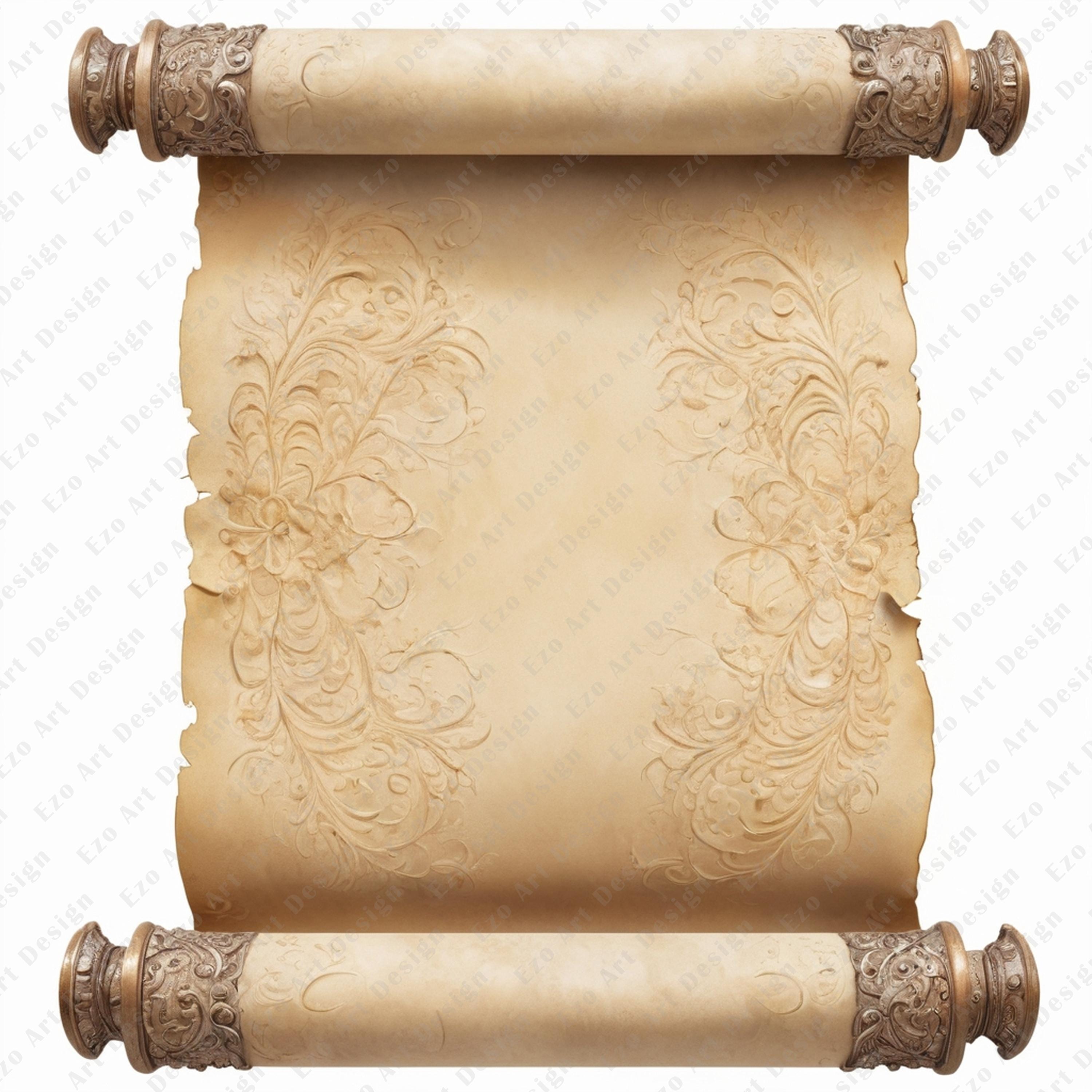 Medieval Scroll Clipart, 12 JPG, Digital Download, Printable Vintage ...