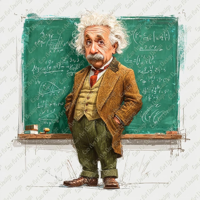 Albert Einstein Clipart, Unique AI Art (digital Download, 10 Jpgs) - Etsy