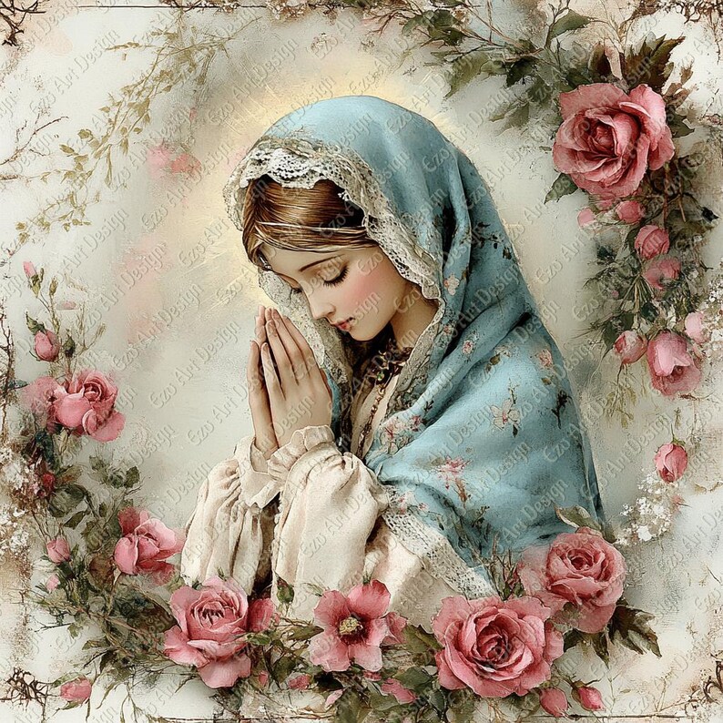 Holy Mary Clipart, Blessed Mother JPG Images (digital Download) - Etsy