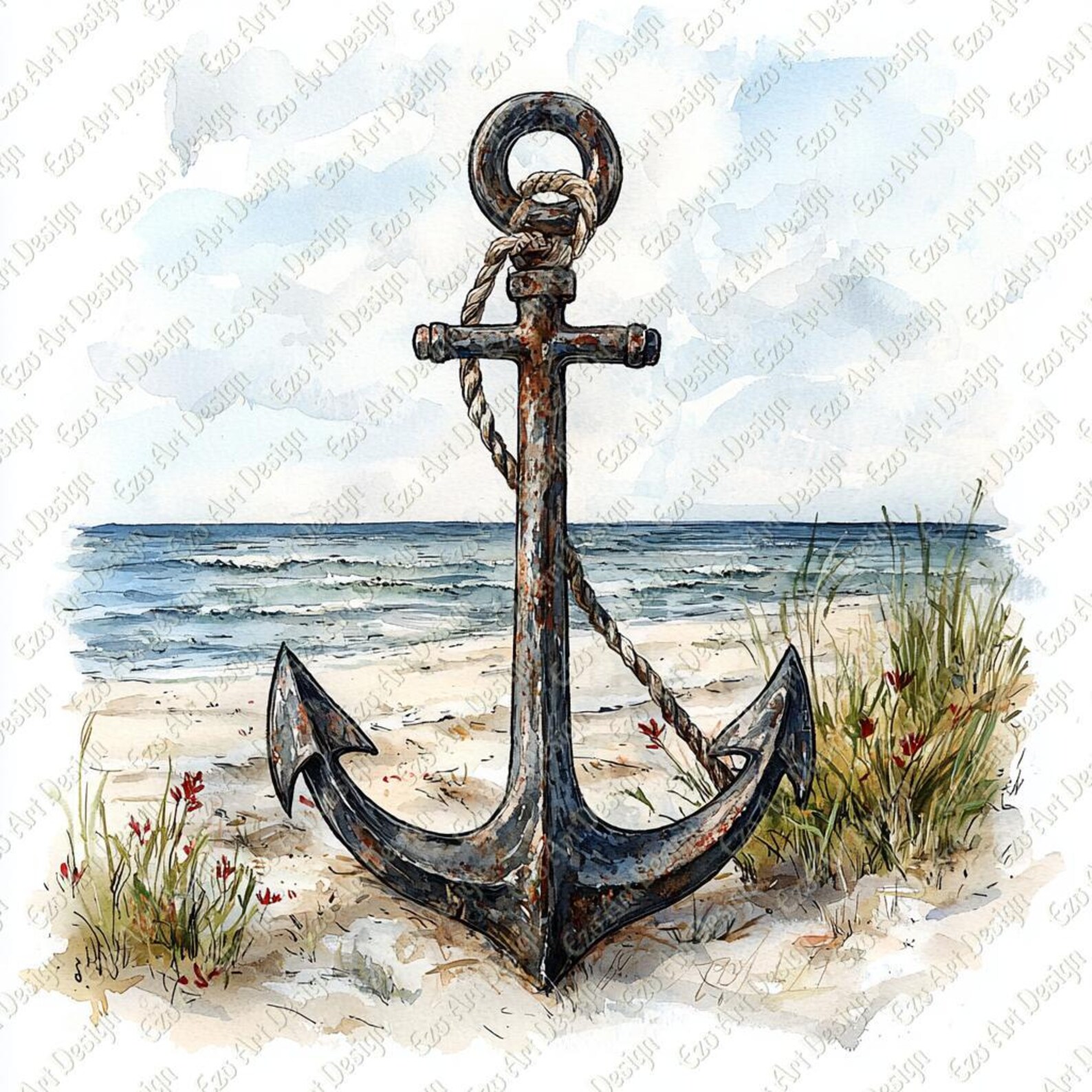 Vintage Rusted Anchor Clipart, Nautical JPG (digital Download) - Etsy