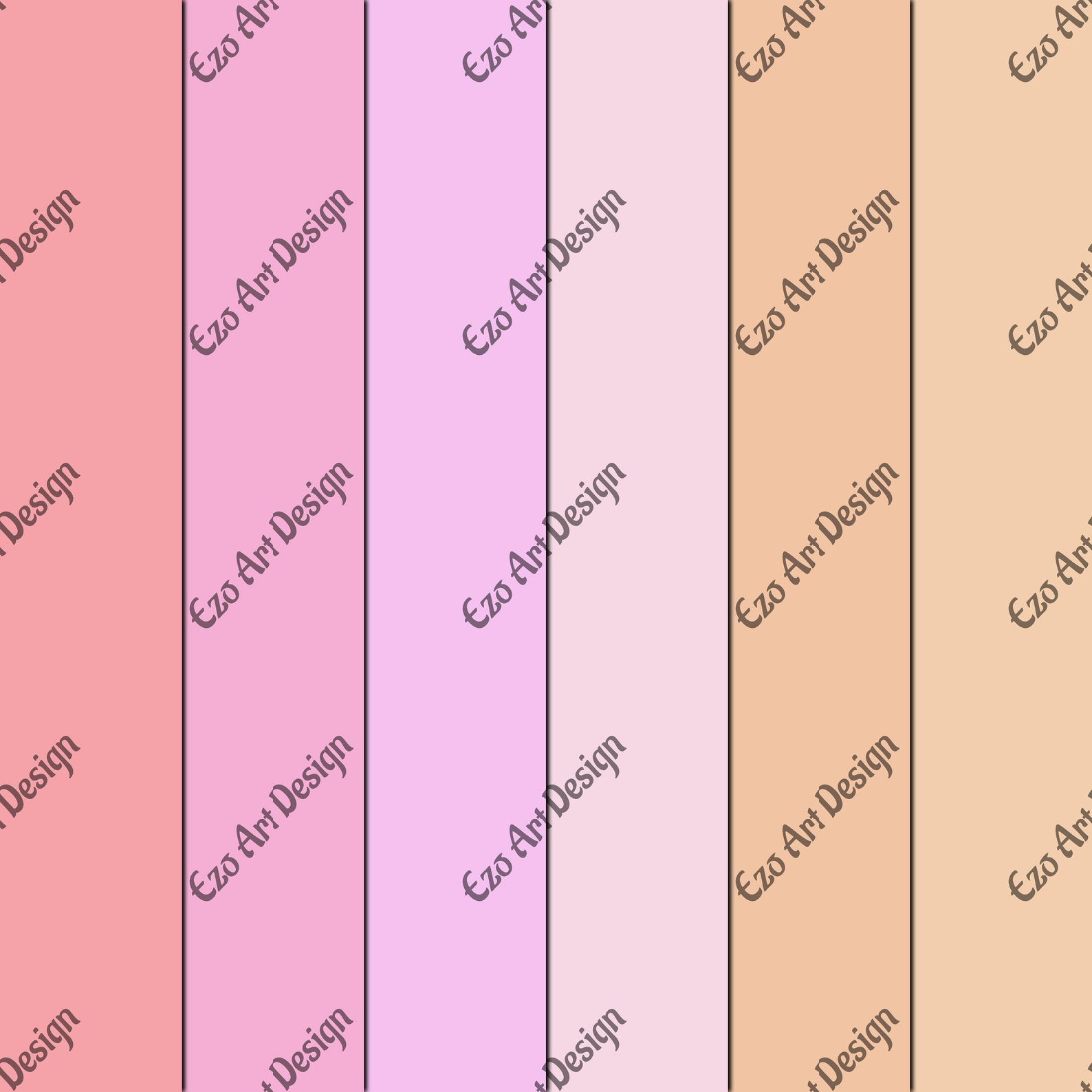 Shades of Pastel Color Digital Paper Pack, 24 Paper, Scrapbook Paper ...