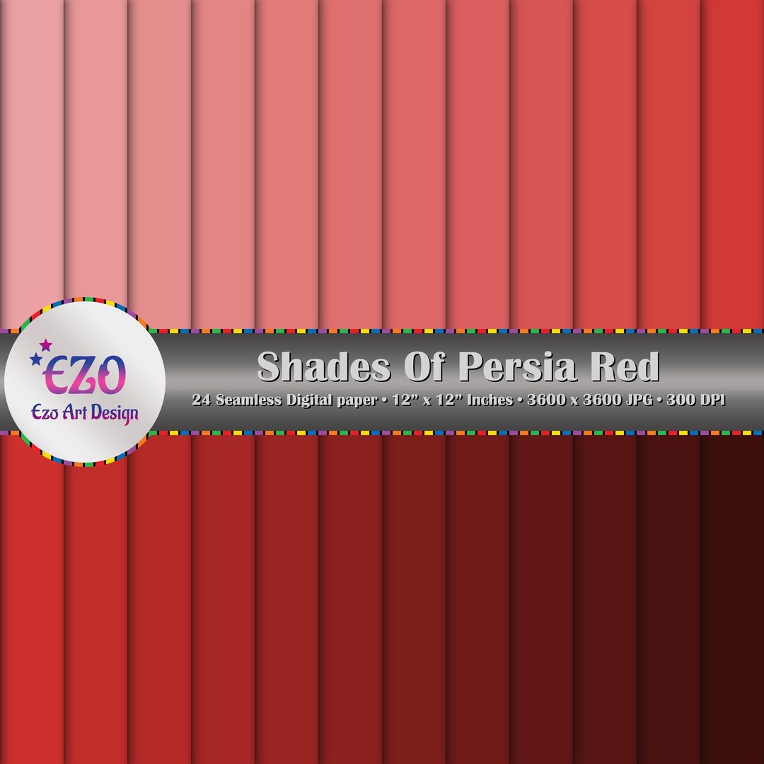 Shades of Persia Red Digital Paper Pack, 24 Papers, Scrapbook Papers ...