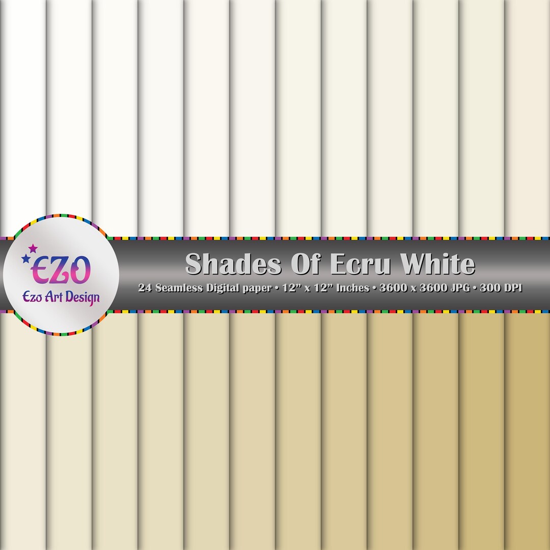Ecru Digital Paper Pack, Scrapbook Printable Papers (instant Download ...