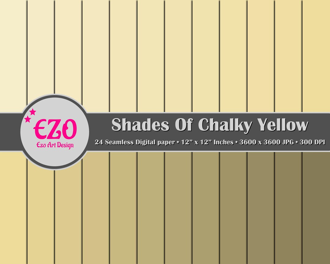 Shades of Chalky Yellow Digital Paper Pack 24 Papers - Etsy