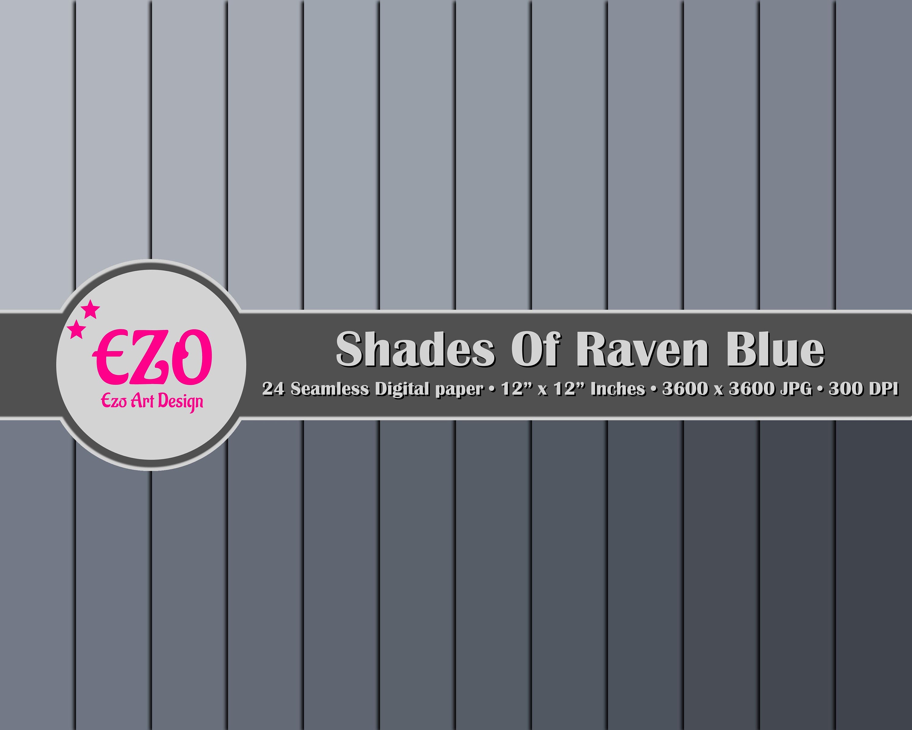 Shades of Raven Blue Digital Paper Pack 24 Papers - Etsy