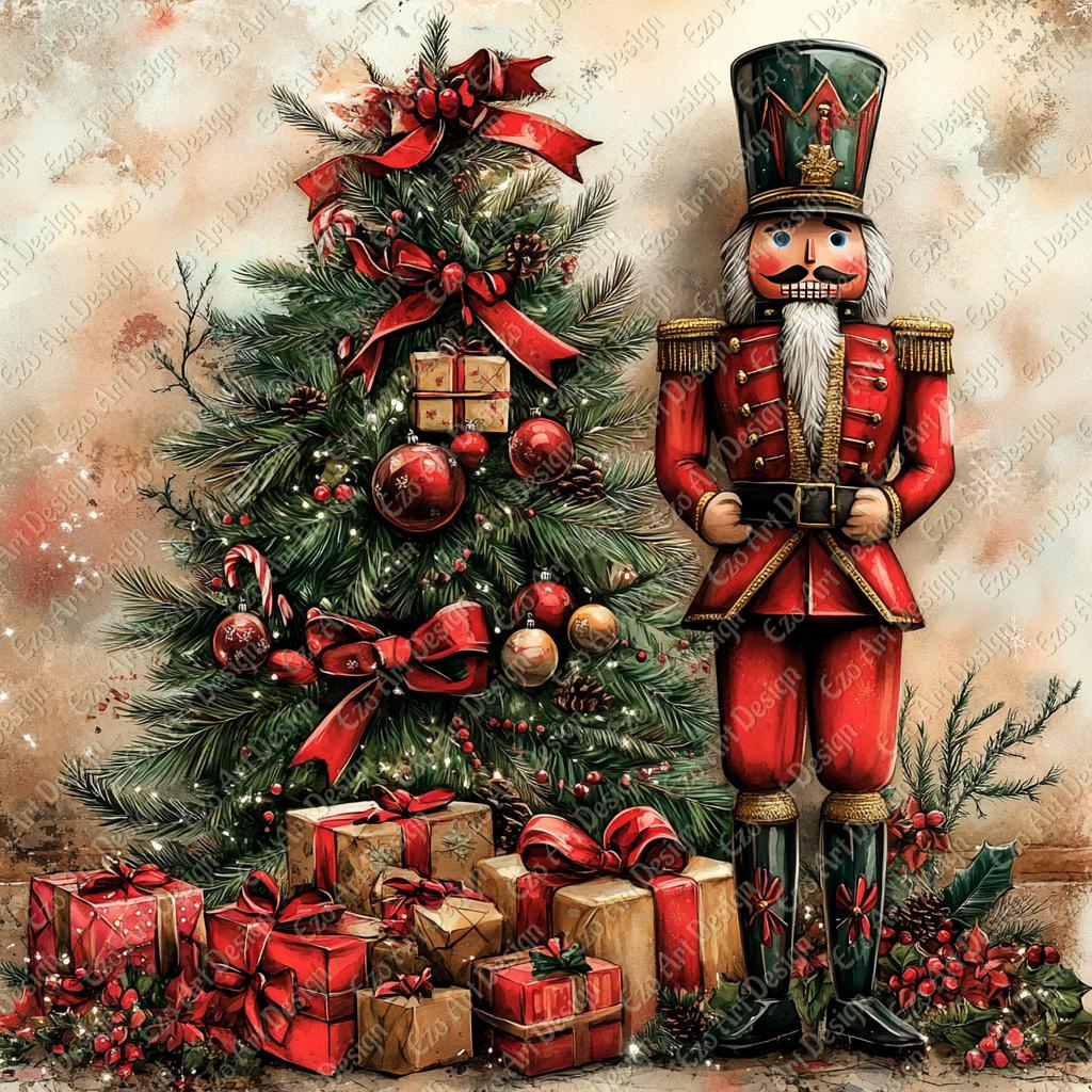 Nutcracker Christmas Clipart, Festive Holiday Art (digital Download) - Etsy