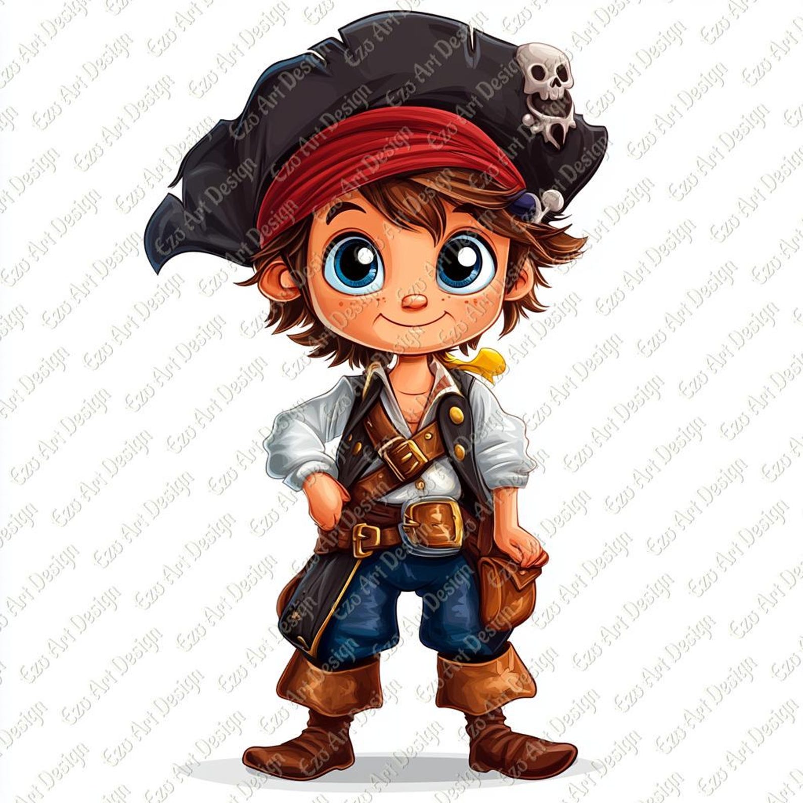 Cartoon Pirate Boy Clipart, AI Enhanced Art (digital Download) - Etsy