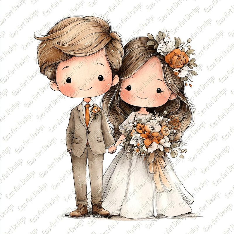 Whimsy Wedding Couple - Etsy