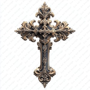 Gothic Cross Clipart, 10 High Quality JPG, Christian Crosses, Faith ...