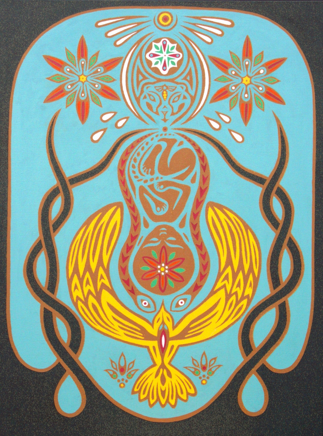 Interconnection A3 Print by Clive Hedger - Visionary Art Psychedelic ...