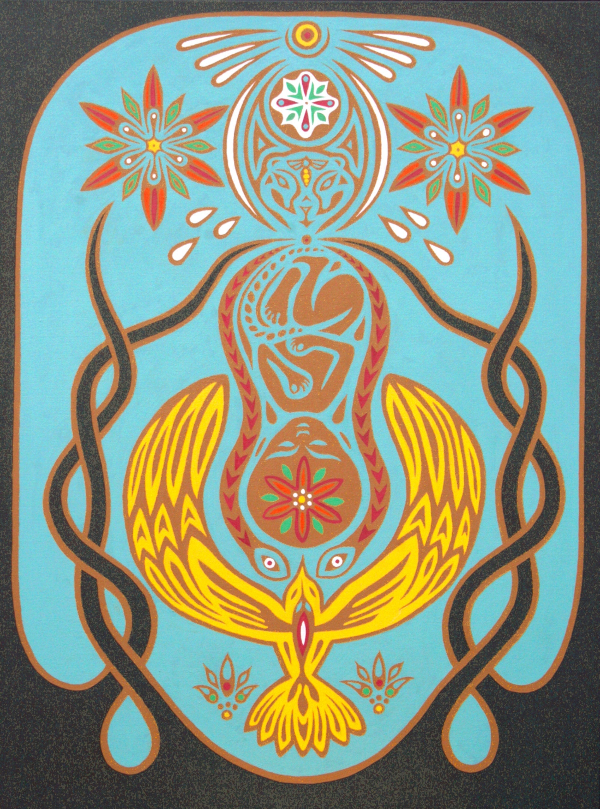Interconnection A3 Print by Clive Hedger - Visionary Art Psychedelic ...