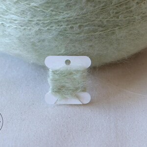 Fluffy Japanese Soft Angora Kid Mohair Merino Yarn 1/1.7 Matcha Lime ...