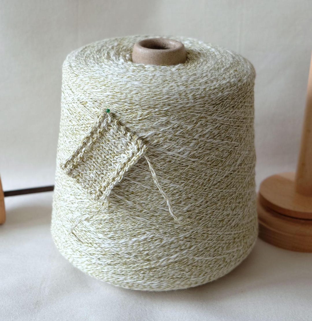 Cotton Linen Silk Blend Art Texture Slub Uneven Hand Spun Yarn Olive ...