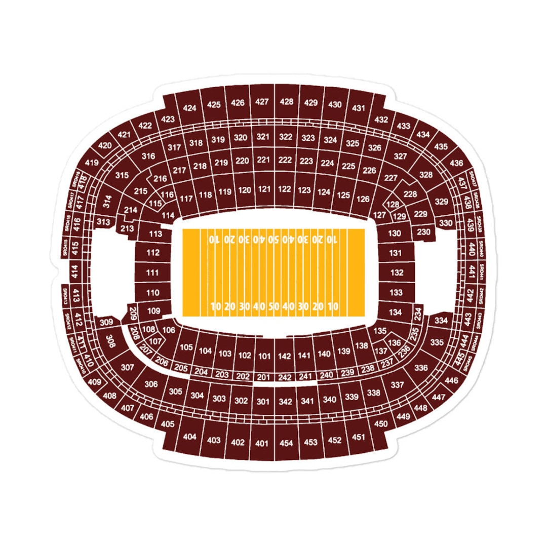 Washington Commanders Fedex Field Sticker Premium NFL Football Art ...