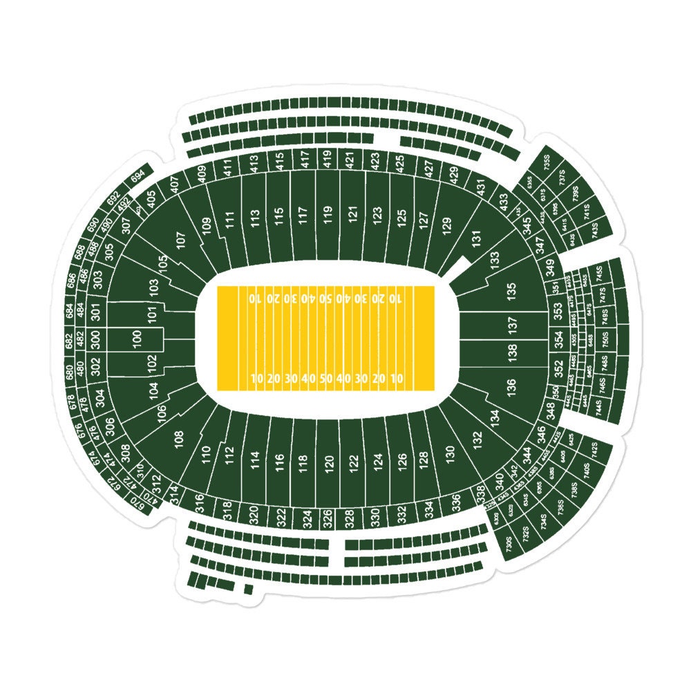 Green Bay Packers Lambeau Field Sticker Premium NFL Football Art Laptop ...
